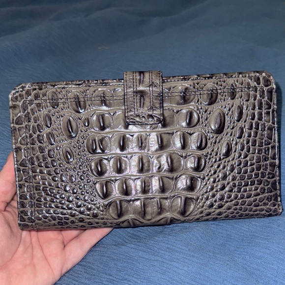 Brahmin | Bags | Brahmin Dark Brown Crocembossed Wallet | Poshmark
